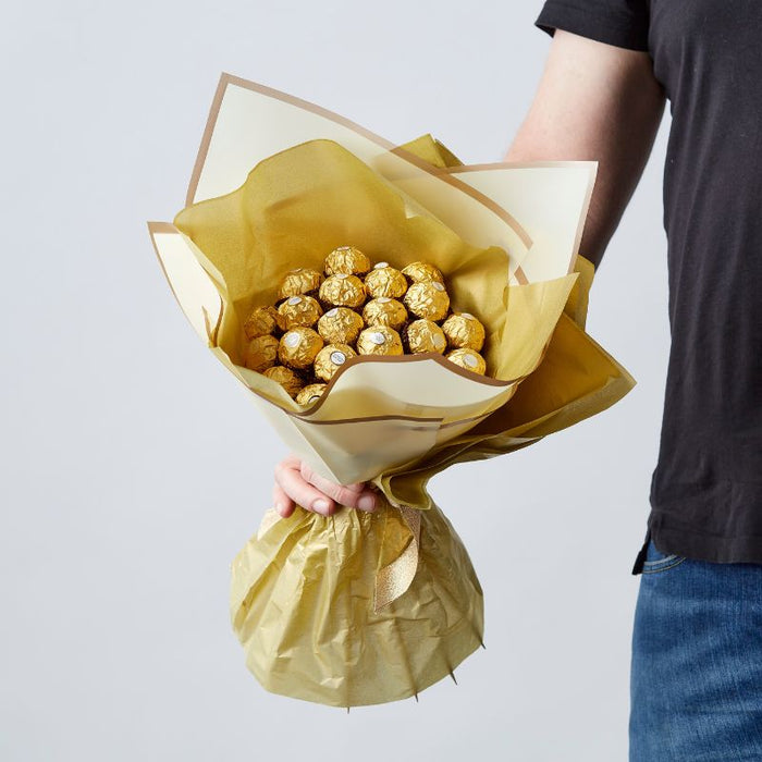 Golden Ferrero Rocher Bouquet | Fabulous Flowers